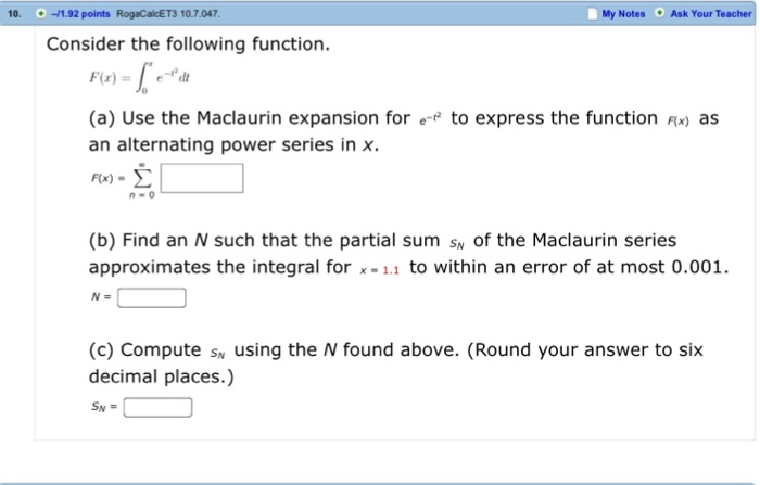 Solved Consider the following function. F(x) = infinity^x_0 | Chegg.com