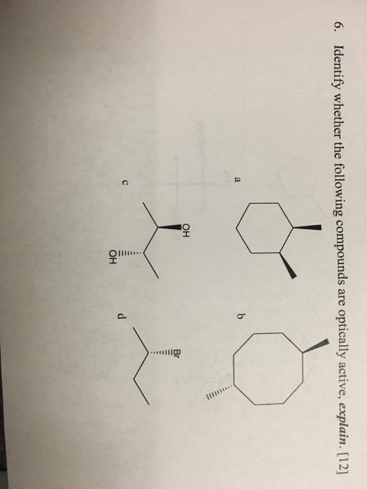Solved Identify whether the following compounds are | Chegg.com