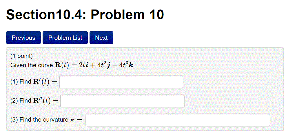 Solved Given the curve R (t) = 2ti + 4t j - 4t^3k Find R | Chegg.com