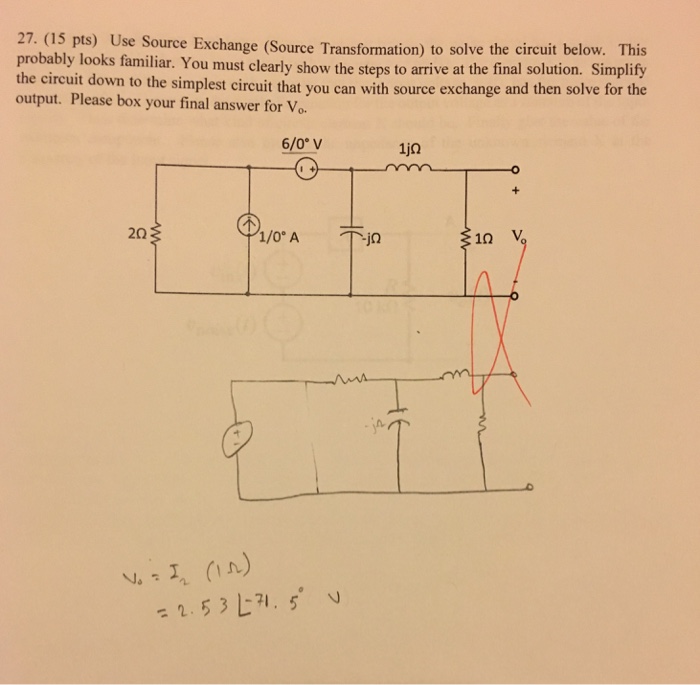 Solved Use Source Exchange (Source Transformation) to solve | Chegg.com