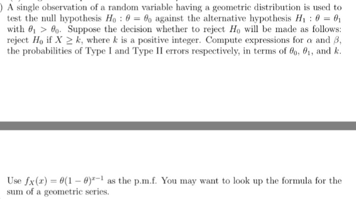 Solved A single observation of a random variable having a | Chegg.com