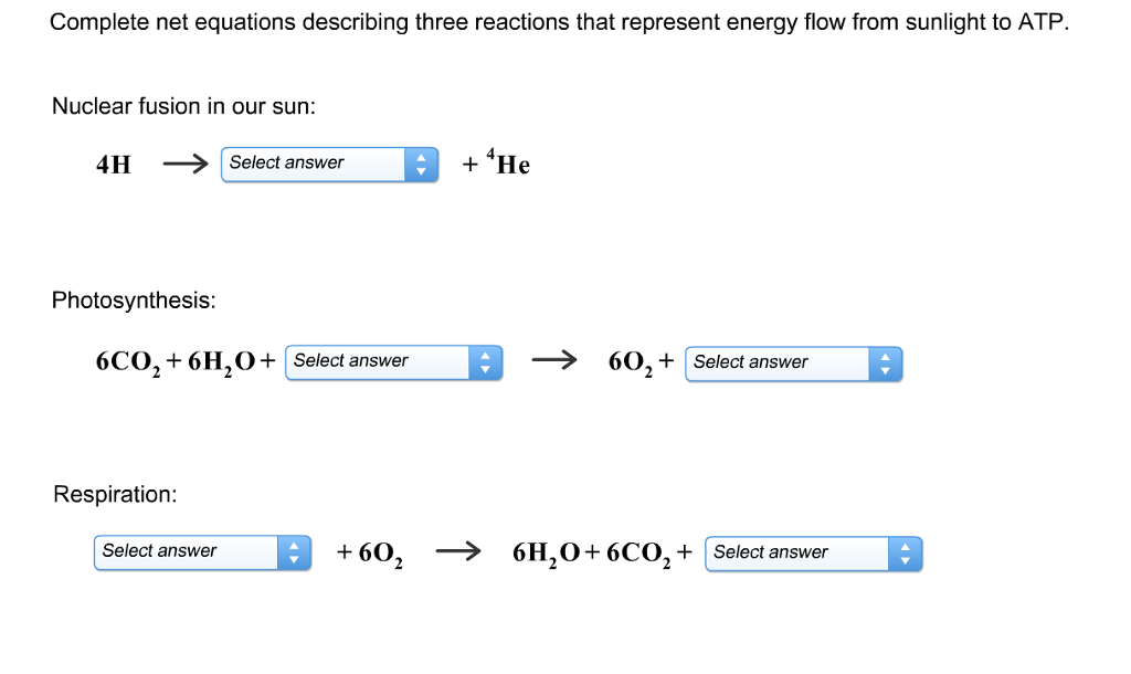 Solved Complete net equations describing three reactions | Chegg.com