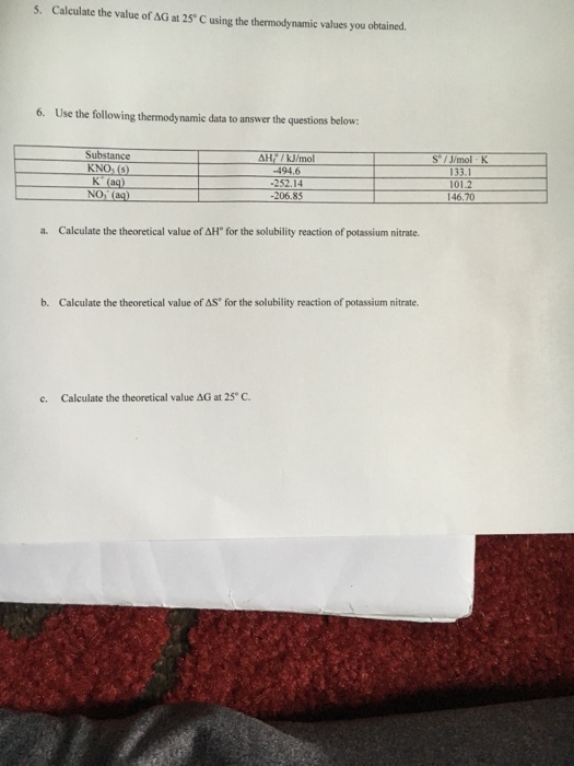 Solved Calculate the value of delta G at 25 degree Celsius | Chegg.com