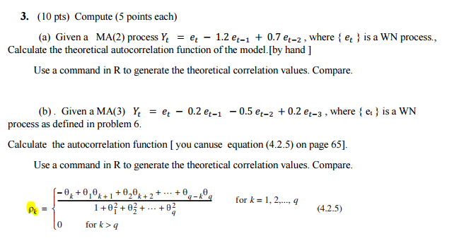 Given a MA(2) process Y_t = e_t - 1.2 e_t - 1 + 0.7 | Chegg.com