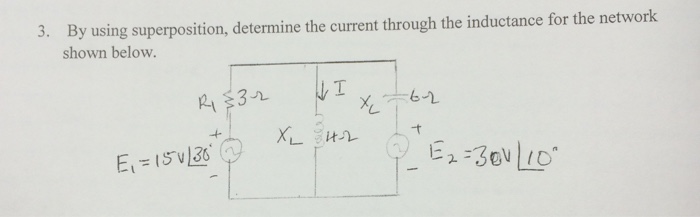 Solved 3. By using superposition determine the current | Chegg.com