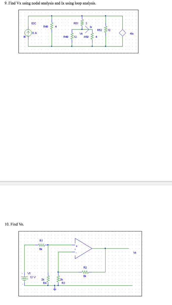 Find Vx using nodal analysis and Ix using loop | Chegg.com
