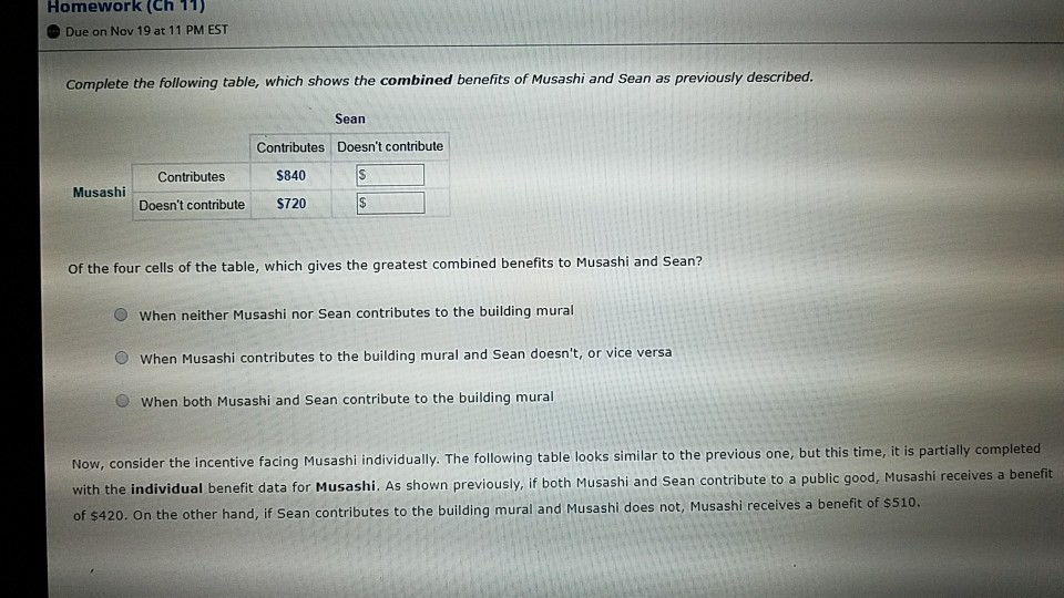Solved Homework (Ch 11) Due on Nov 19 at 11 PM EST 3. | Chegg.com Solved Homework (Ch 11) Due on Nov 19 at 11 PM EST 3. | Chegg.com
