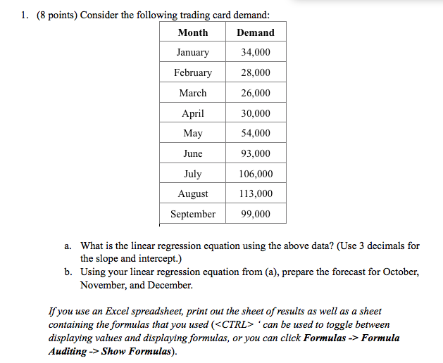 Solved 1. (8 points) Consider the following trading card | Chegg.com