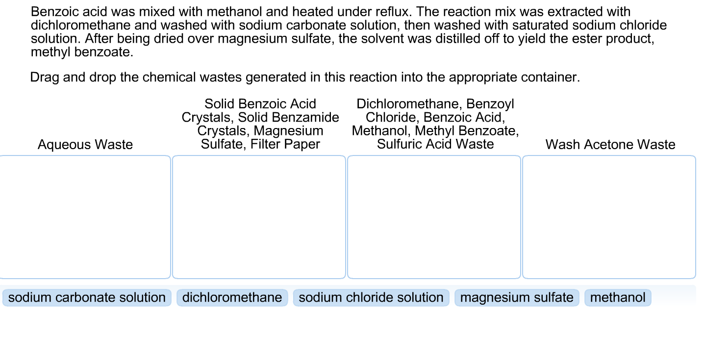 Solved Benzoic acid was mixed with methanol and heated under | Chegg.com