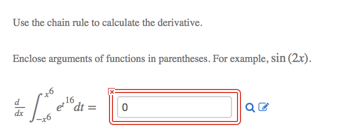 Solved Use the chain rule to calculate the derivative. | Chegg.com