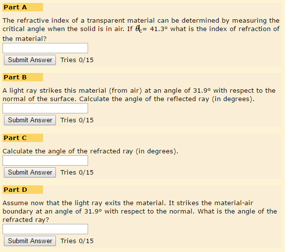 Solved The refractive index of a transparent material can be | Chegg.com