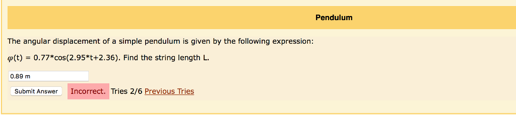 Solved Pendulum The angular displacement of a simple | Chegg.com