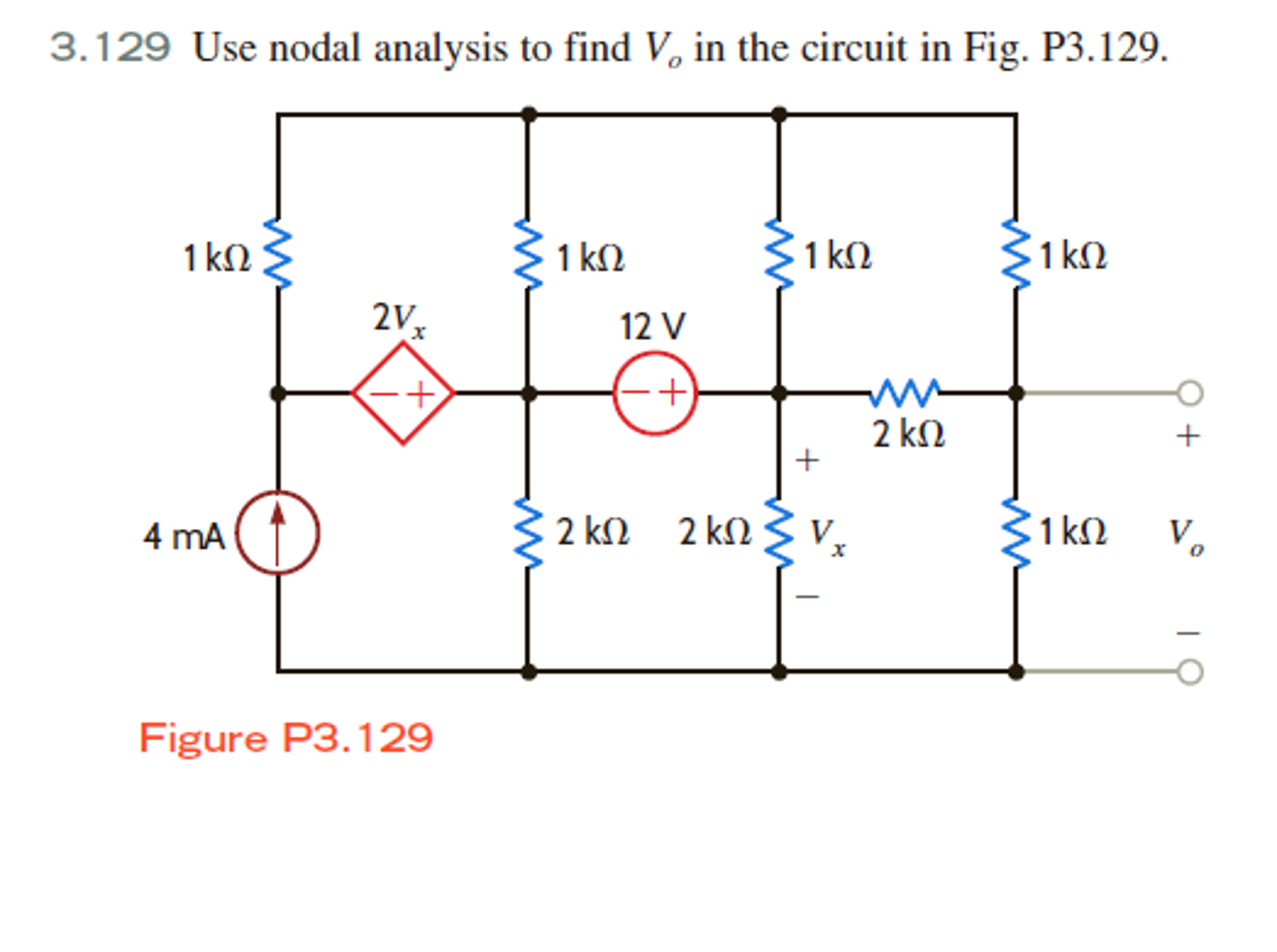 Solved Use nodal analysis to find in the circuit in Fig. | Chegg.com