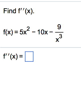 Solved Find f'"(x). fx)-5x -10x-3 | Chegg.com