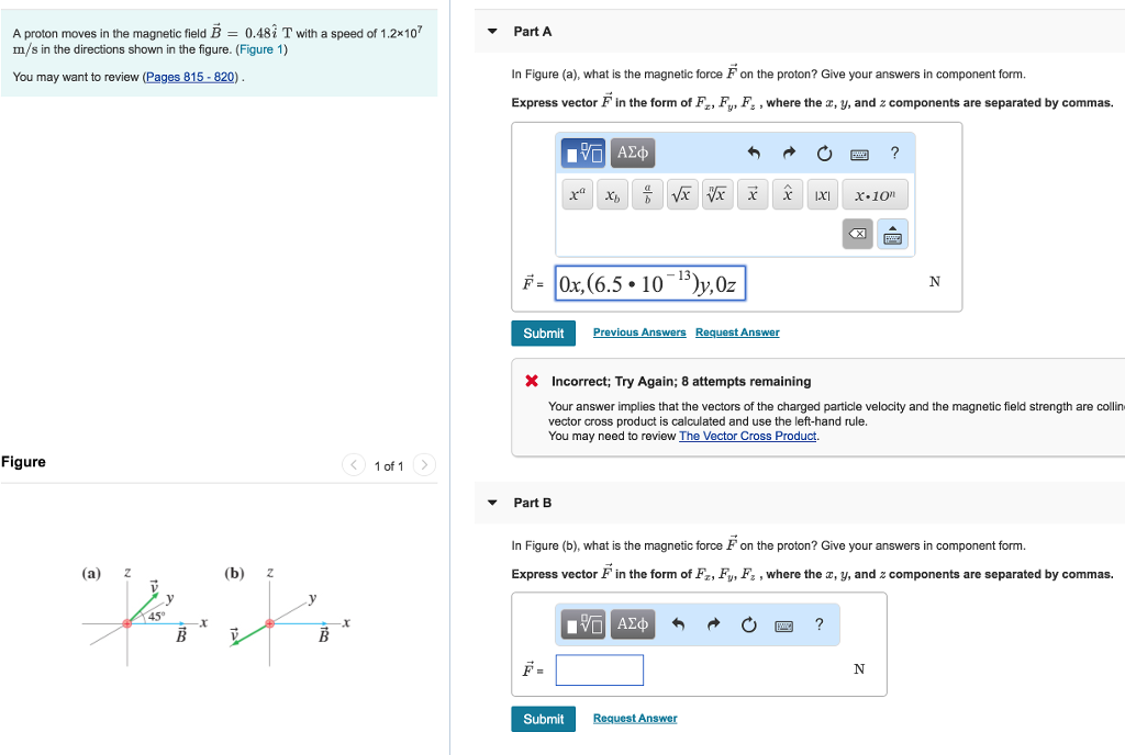 Solved Part A A proton moves in the magnetic field B 0.481 T | Chegg.com