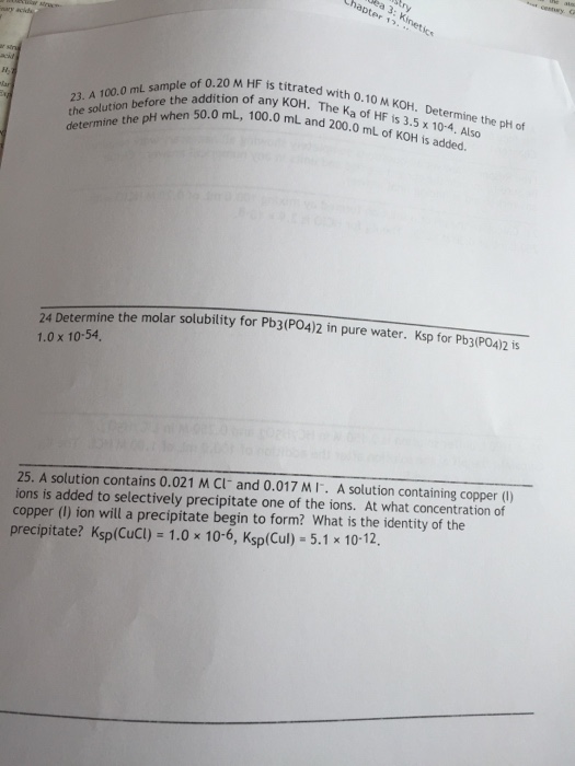 Solved A 100.0 mL sample of 0.20 M HF is titrated with 0.10 | Chegg.com