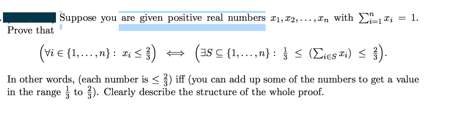 Solved Suppose you are given positive real numbers x_1, x_2, | Chegg.com