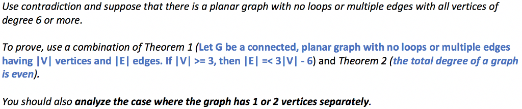 Solved Prove the following theorem: "Any planar graph | Chegg.com