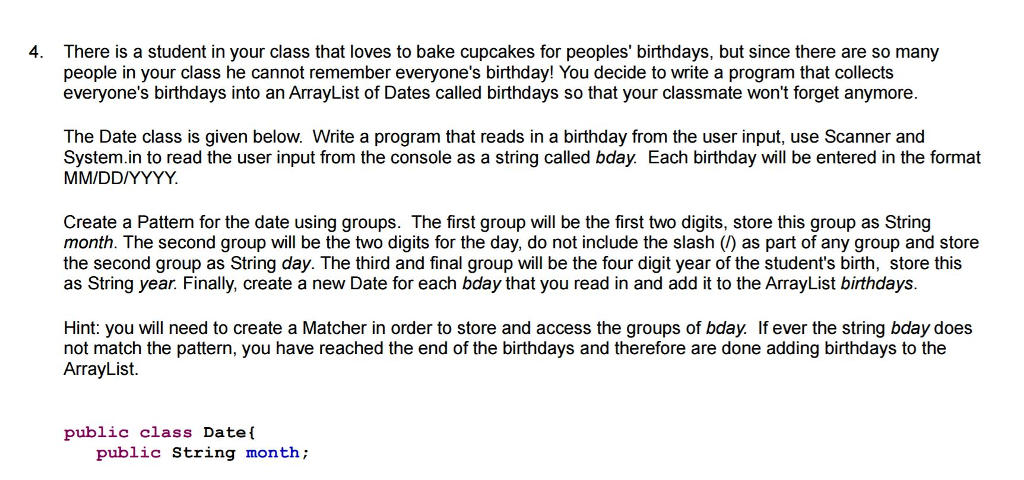 Solved Java Programming 3-2: Use regular expressions | Chegg.com