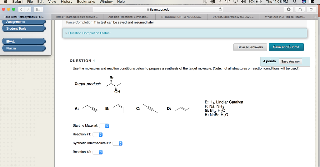 Solved Use the molecules and reaction conditions below to | Chegg.com