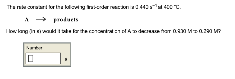 Solved The rate constant for the following first-order | Chegg.com