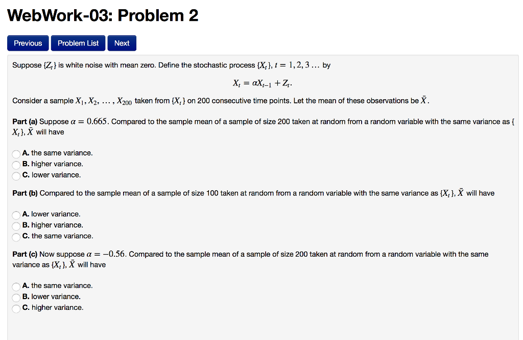 Solved WebWork-03: Problem 2 Previous Problem List Next | Chegg.com