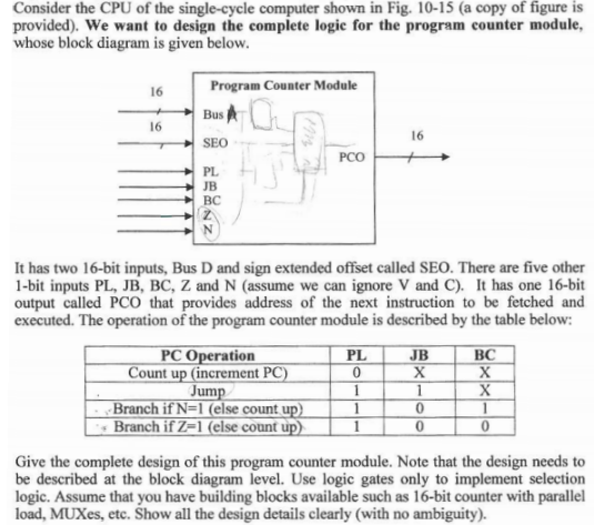 Consider the CPU of the single-cycle computer shown | Chegg.com