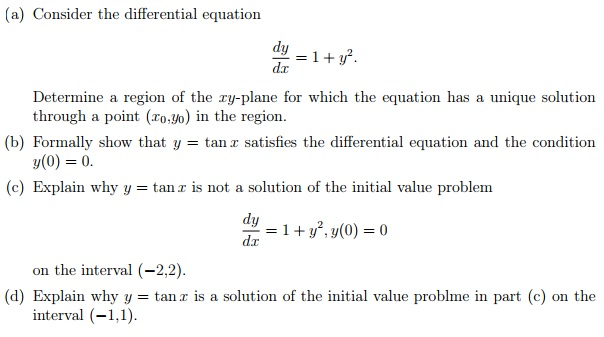 Solved (a) Consider the differential equation dy/dx = 1 + | Chegg.com