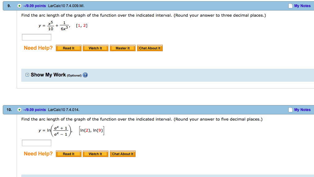 Solved Find the arc length of the graph of the function over | Chegg.com
