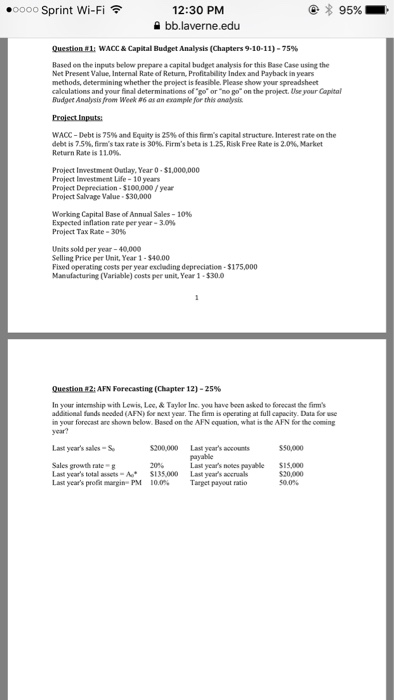 Based On The Inputs Below Prepare A Capital Budget Chegg