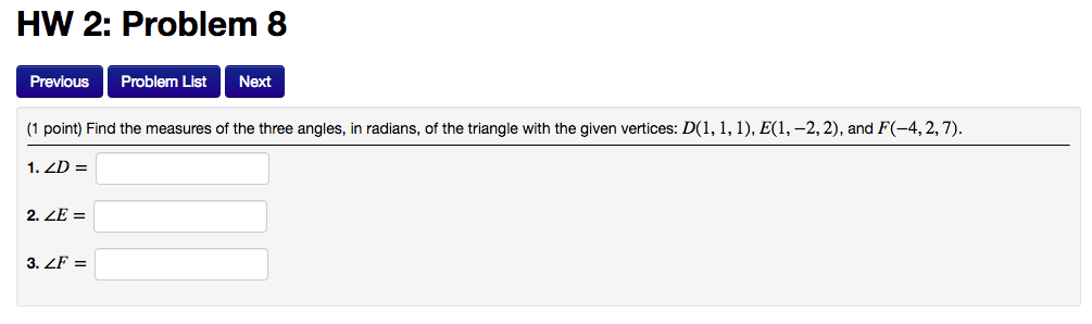 Solved HW 2: Problem 8 Previous Problem List Next (1 point) | Chegg.com