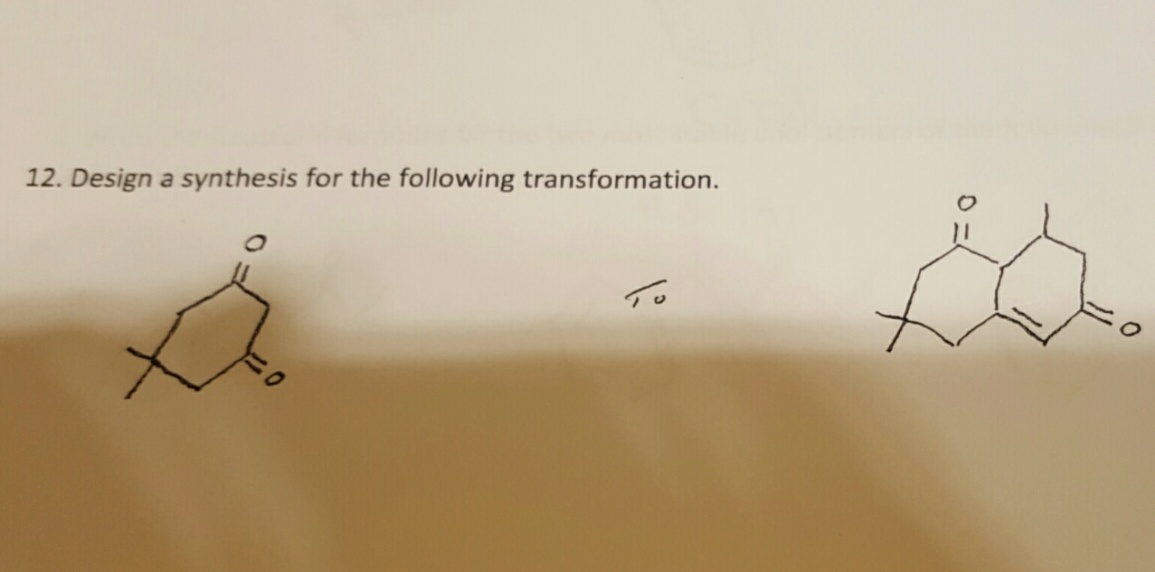 Design a synthesis for the following transformation. | Chegg.com