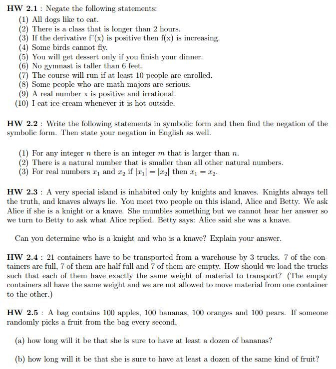 Solved Negate the following statements: All dogs like to | Chegg.com