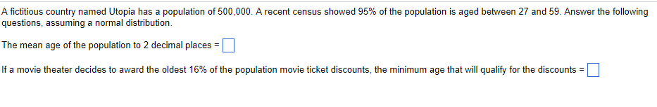 Solved A fictitious country named Utopia has a population of | Chegg.com