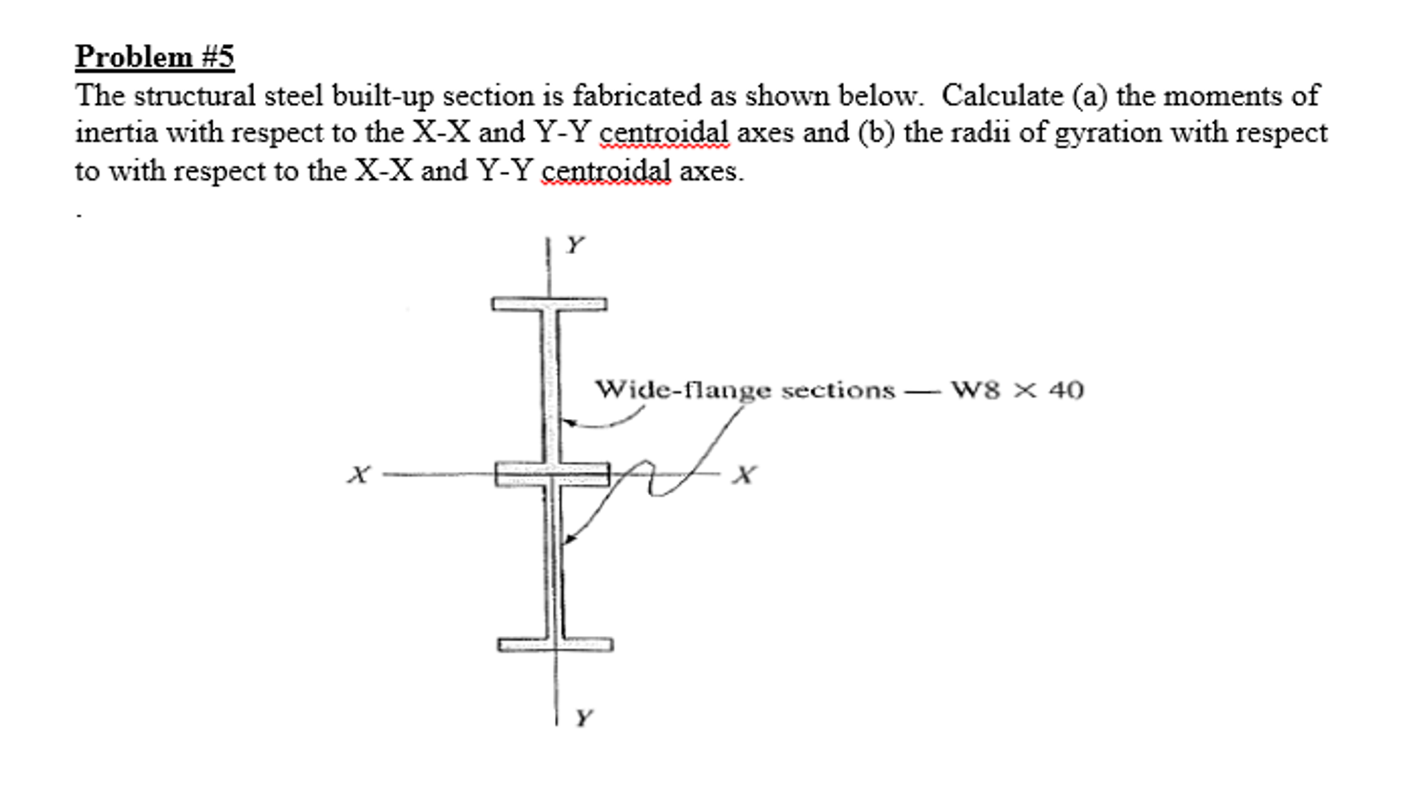 Solved The structural steel built-up section is fabricated | Chegg.com Solved The structural steel built-up section is fabricated | Chegg.com