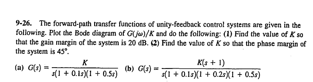 9-26. The forward-path transfer functions of | Chegg.com