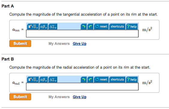 Solved A flywheel with a radius of 0.400m starts from rest | Chegg.com
