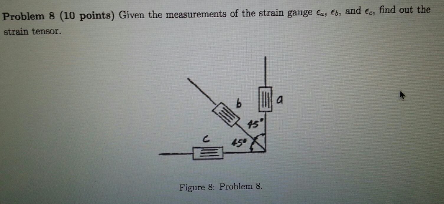 Solved Problem 8 (10 points) Given the measurements of the | Chegg.com