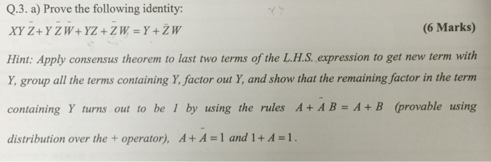 Solved Prove The following identity: | Chegg.com