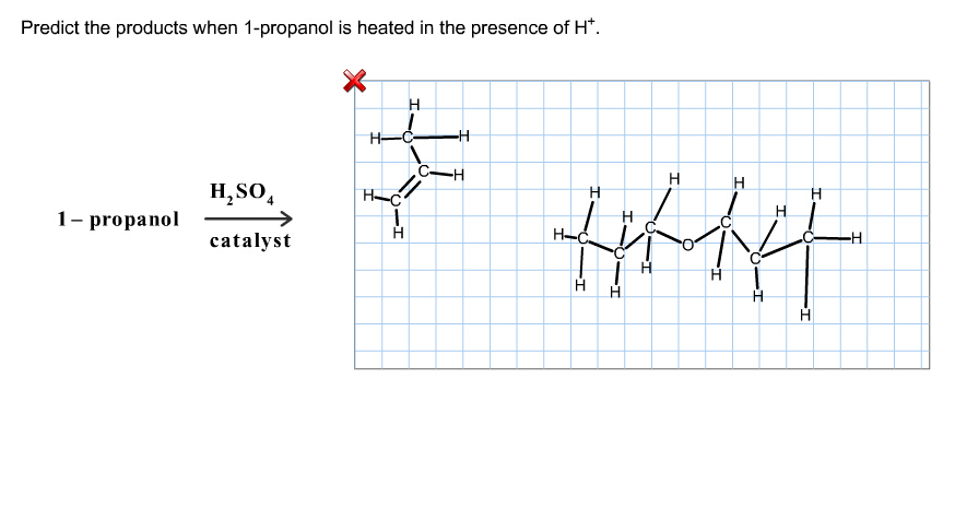 Solved Predict the products when 1-propanol is heated in the | Chegg.com