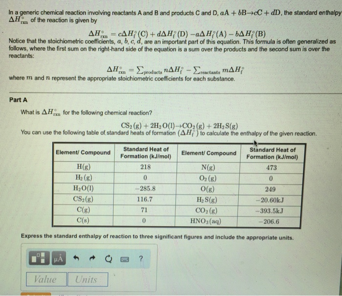 Solved In a generic chemical reaction involving reactants A | Chegg.com