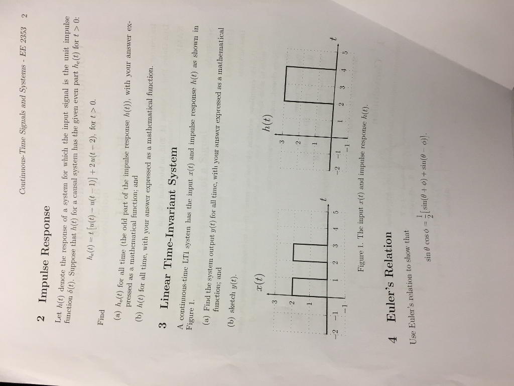 Solved Convolution - a system has an impulse response | Chegg.com