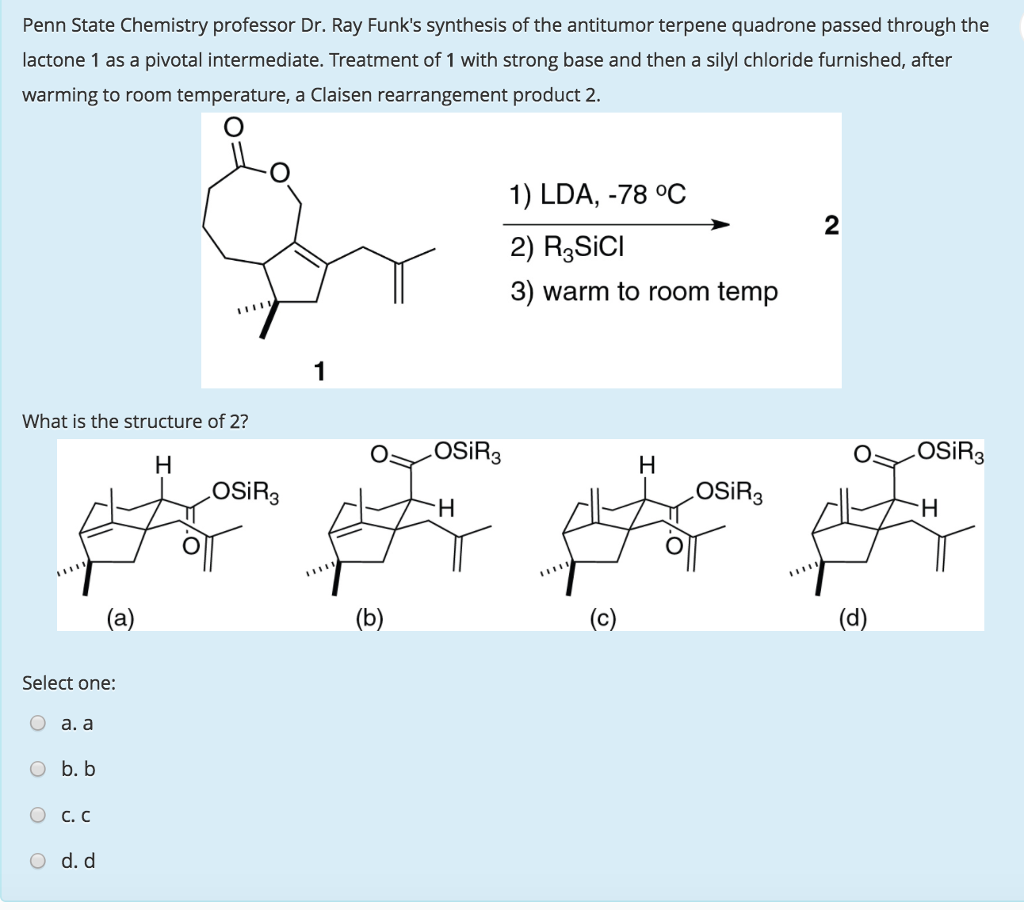 Solved Penn State Chemistry professor Dr. Ray Funk's | Chegg.com