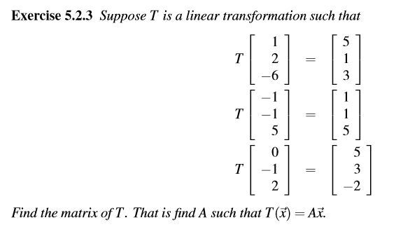 Solved Exercise 5 2 3 Suppose T Is A Linear Transformation