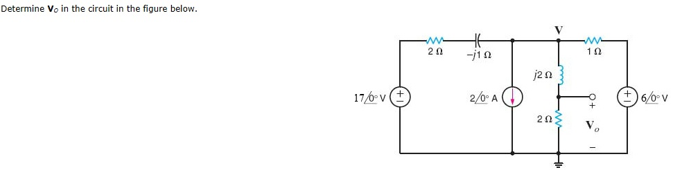Solved Determine Vo in the circuit in the figure below. 17 v | Chegg.com