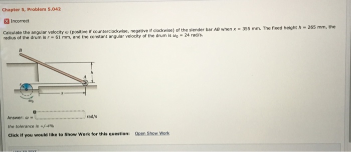 Solved Calculate the angular velocity omega (positive if | Chegg.com