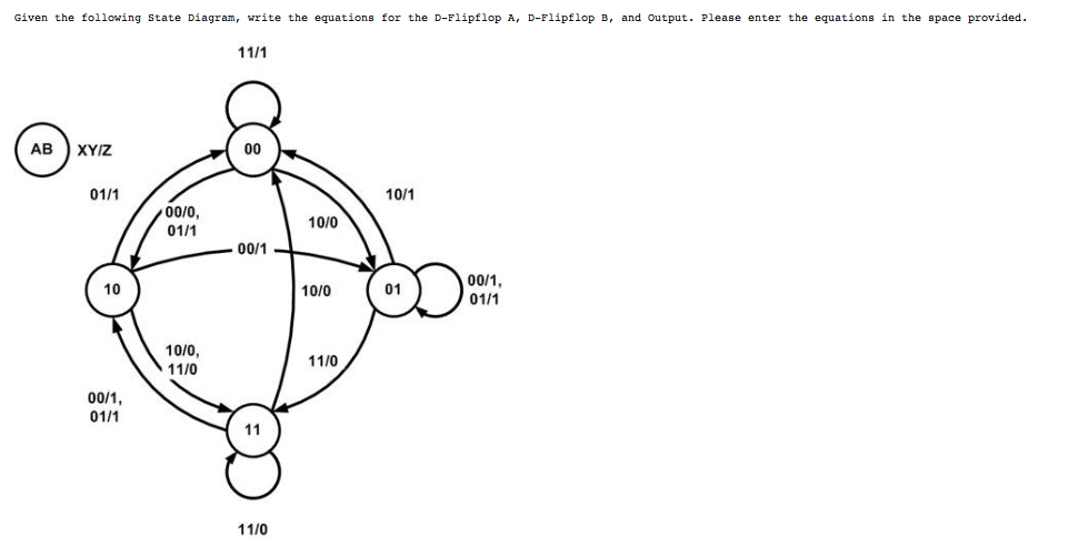 Solved Given the following State Diagram, write the | Chegg.com