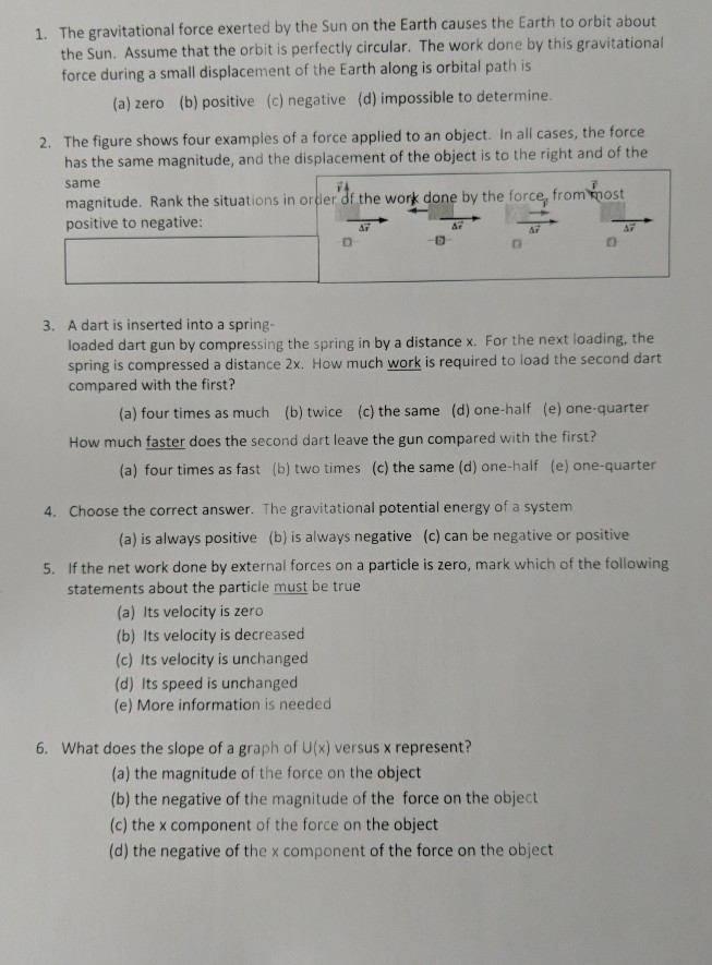 Solved 1. The gravitational force exerted by the Sun on the | Chegg.com