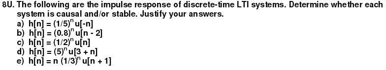 Solved The following are the impulse response of | Chegg.com