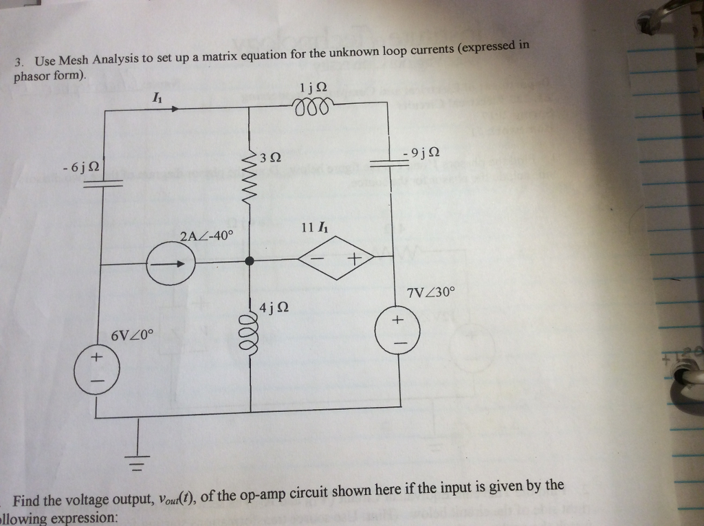 Solved Use Mesh Analysis to set up a matrix equation for the | Chegg.com